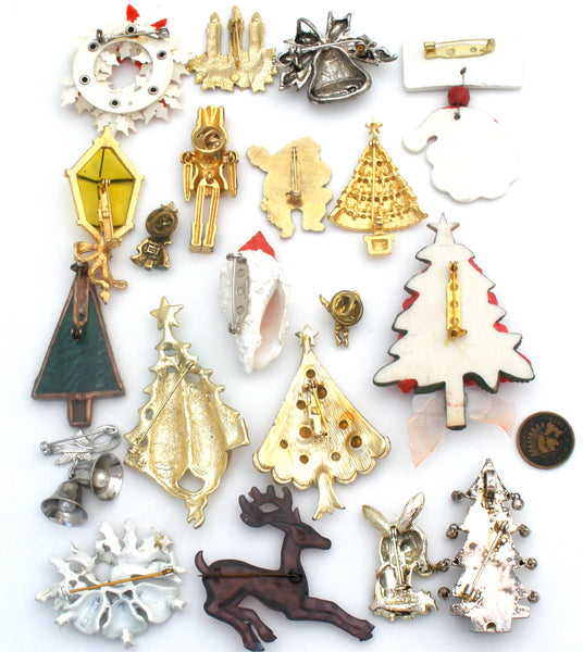 Christmas Tree & Santa Brooch Pin Lot Vintage – The Jewelry Lady's Store