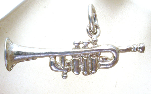 Trumpet Charm Pendant Sterling Silver – The Jewelry Lady's Store